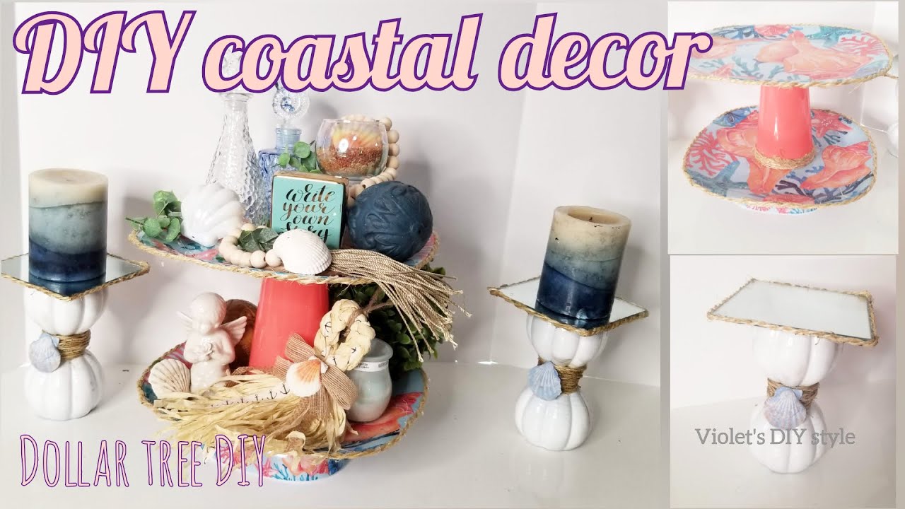 dollar tree coastal diy decor ⚫ DIY spring beach decor 2020 ⚫ dollar ...
