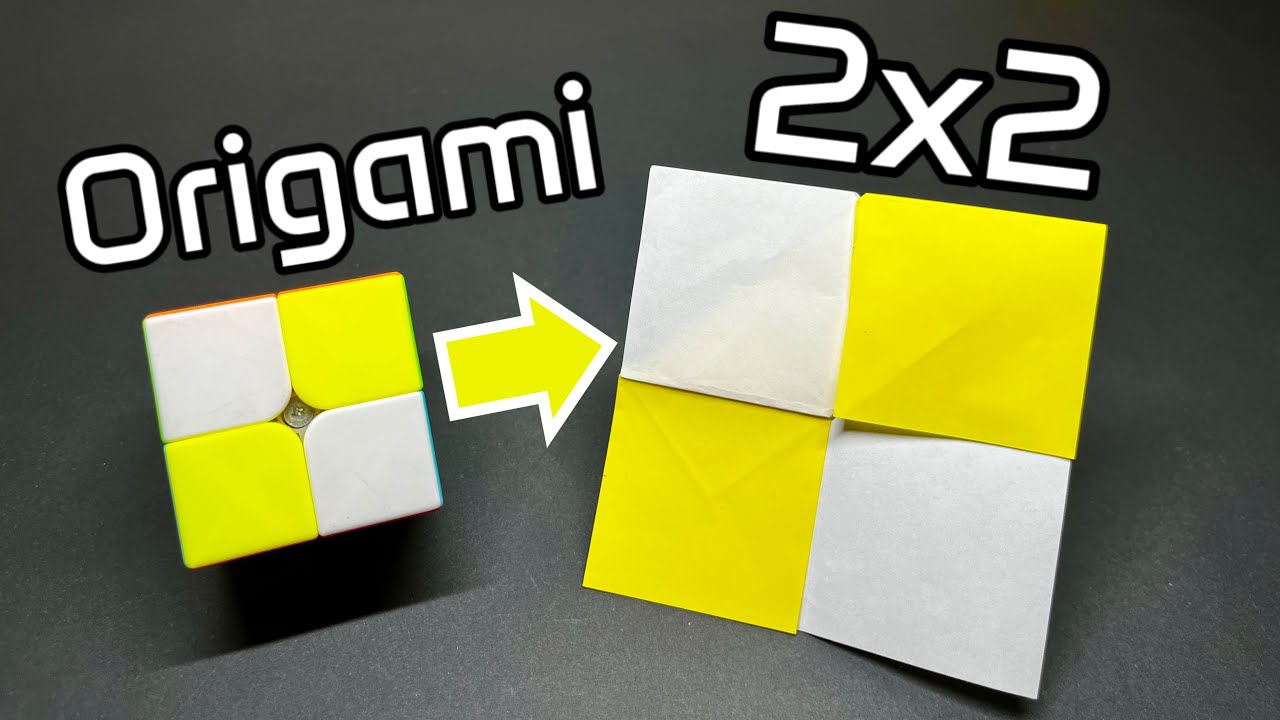 Easy Origami 2x2 Checker Pattern! + Iso-Area version. - YouTube