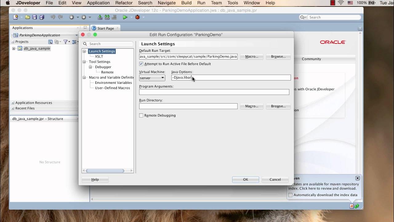 Berkeley DB Java parking lot sample application with JDeveloper - YouTube