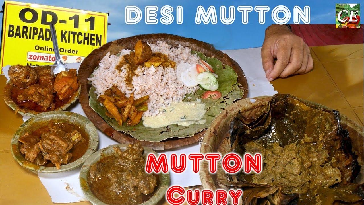 Desi Mutton Curry and Red Rice, Kasa Mansa, Sina Kalija, in best mutton ...