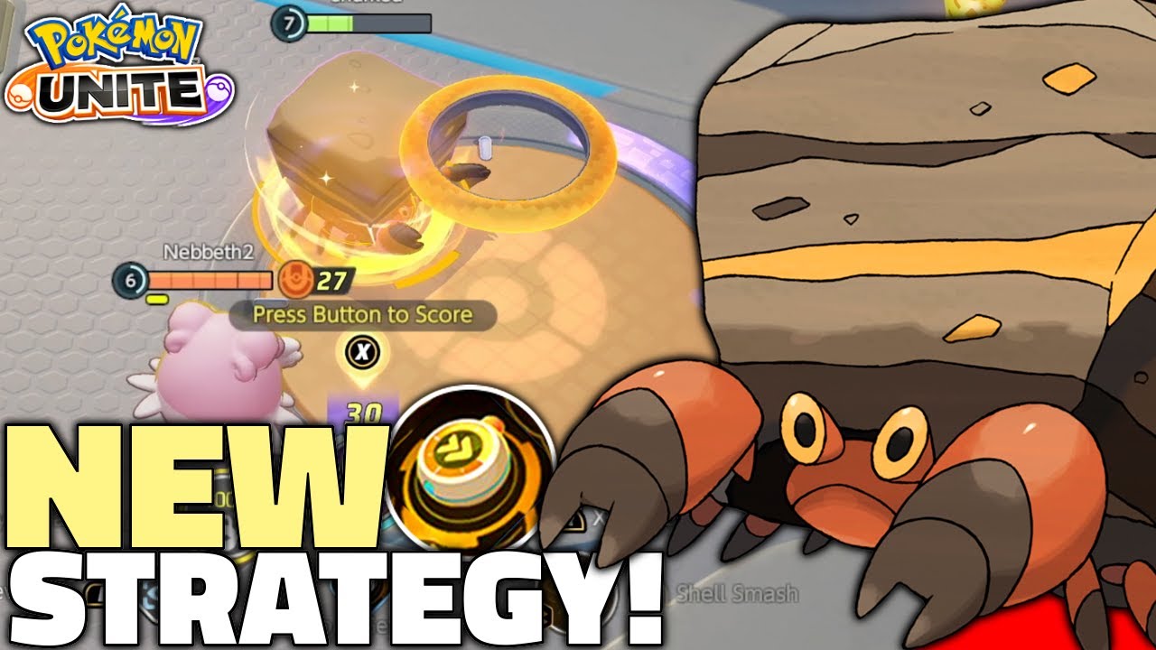 Pokémon Unite Crustle GOAL-GETTER Strategy is BROKEN!😳 (Pokémon Unite ...