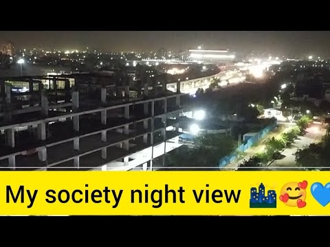 my society night view 🌃😍⭐ ️💙#noida #night View😍🥰 ️💙💚💜# trending # ...