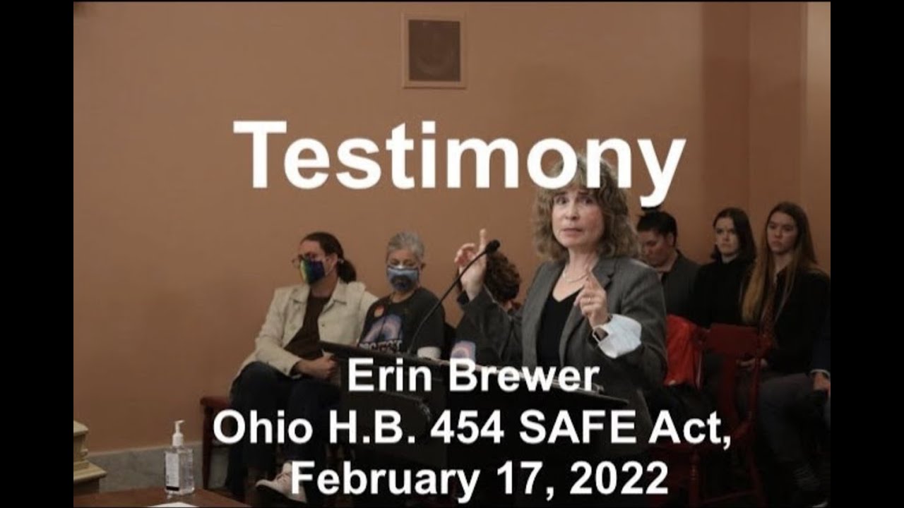 Testimony Erin Brewer H B 454 SAFE Act, Ohio February 17, 2022 - YouTube