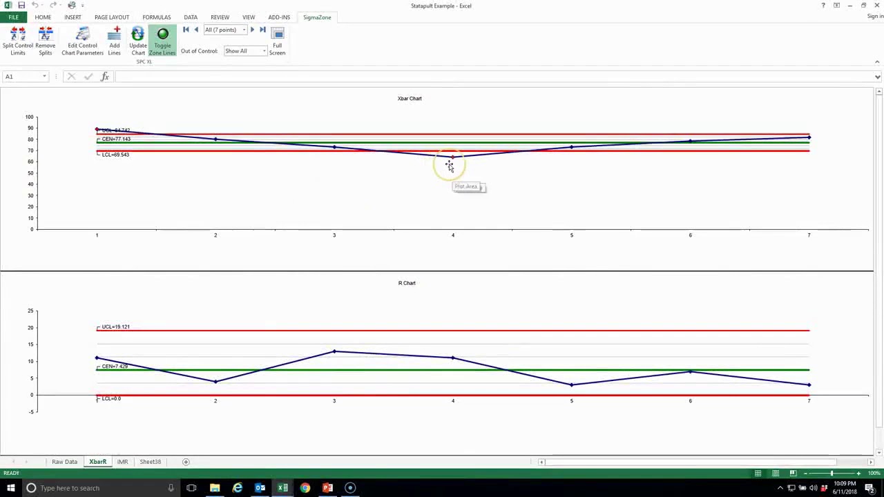 SPC XL 17 - Control Charts 2 of 4 Xbar R chart - YouTube