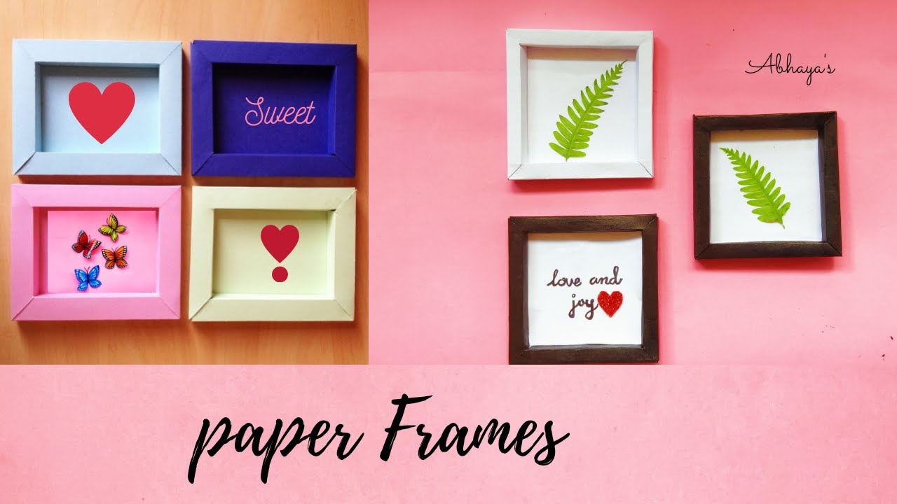 How to make photo frame with paper | paper Frames | paper crafts | easy ...