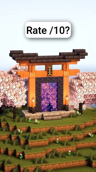 ⛏️ Minecraft Torii Gate Portal ⛩️⛩️😁viralshort Minecraft