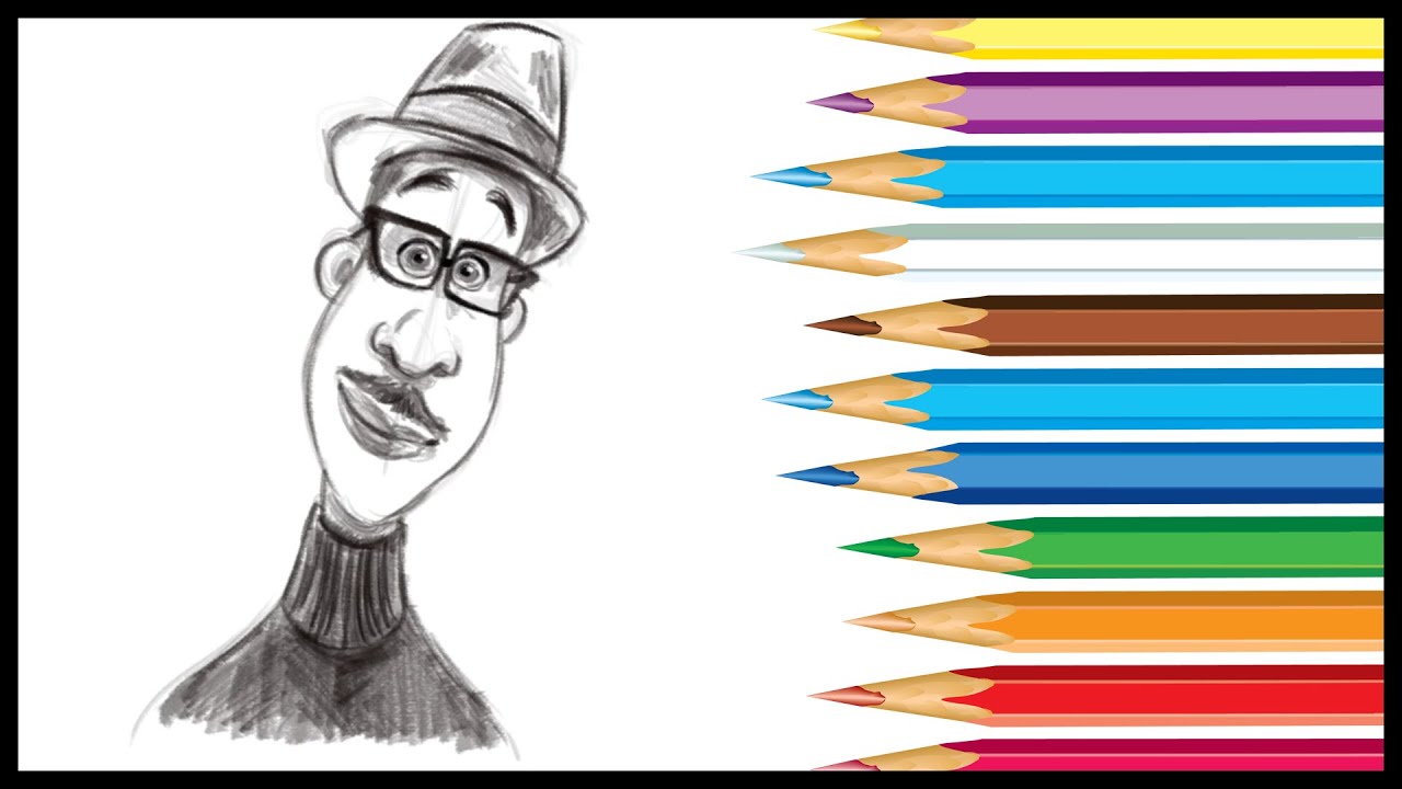 How to draw JOE GARDNER from SOUL (2020) ️ - YouTube