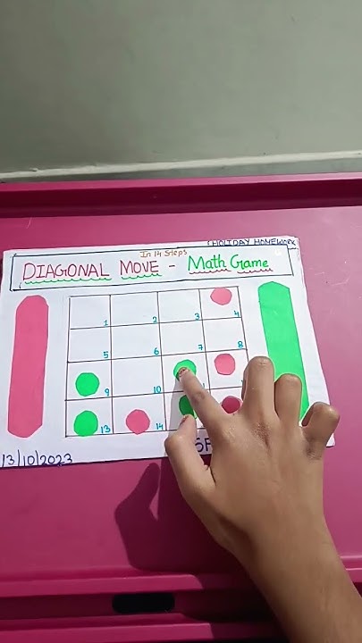 Diagonal move math game - YouTube
