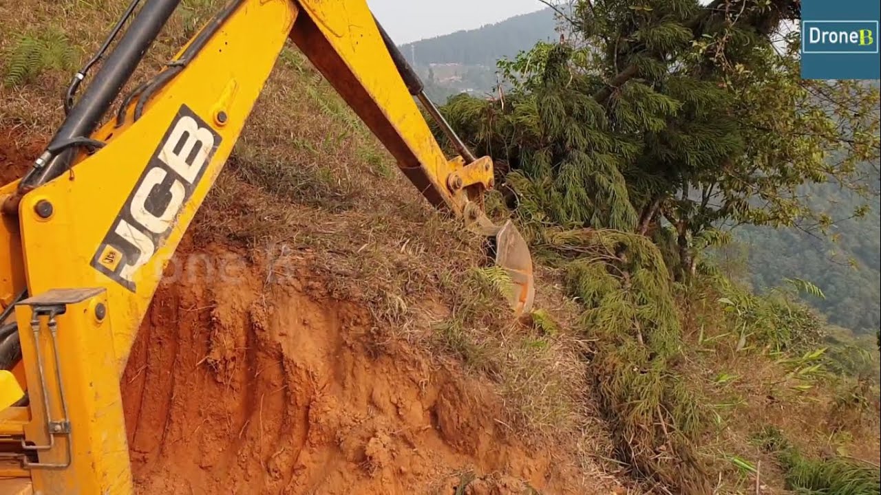 Hilly Road Work-Backhoe Loader-New Road Construction-Backhoe Video ...
