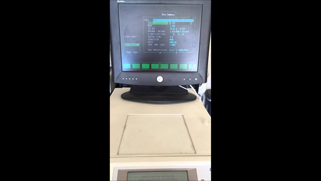 Video 1 of 2 - KLA-Tencor Prometrix RS55/tca Four Point Probe System ...