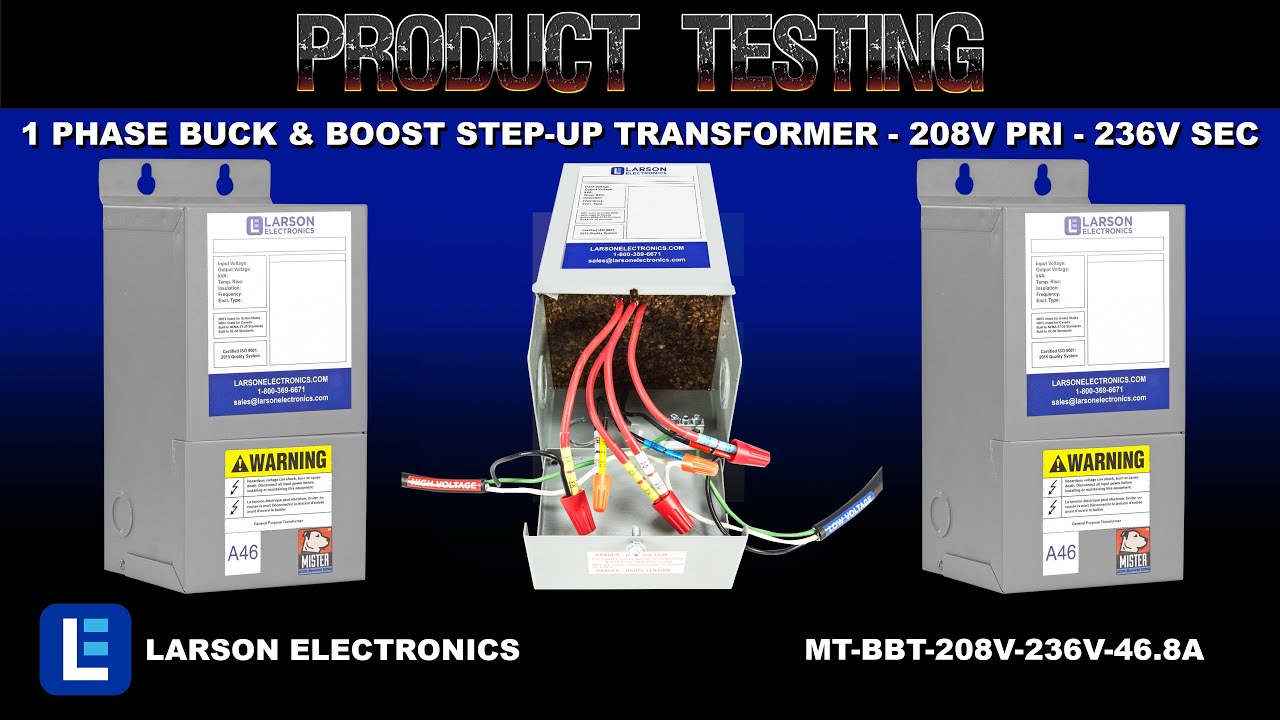 1 Phase Buck & Boost Step-Up Transformer - 208V Primary - 236V ...