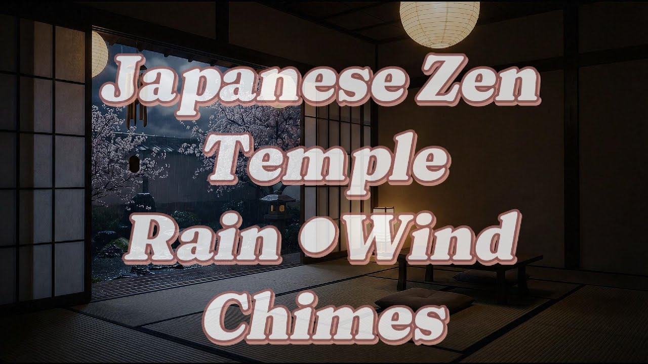 Sleep in a Japanese Zen Temple | Soft Rain, Wind Chimes & Distant Monk ...