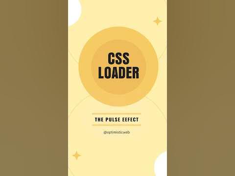Create a Sleek CSS Loader with Pulse Effect #cssloader - YouTube