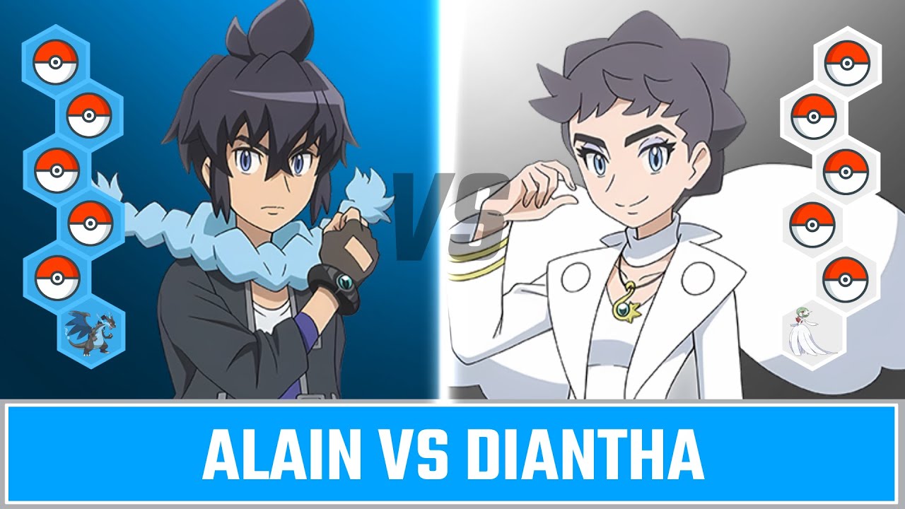 Kalos Pokemon Battle: Alain vs Diantha - YouTube