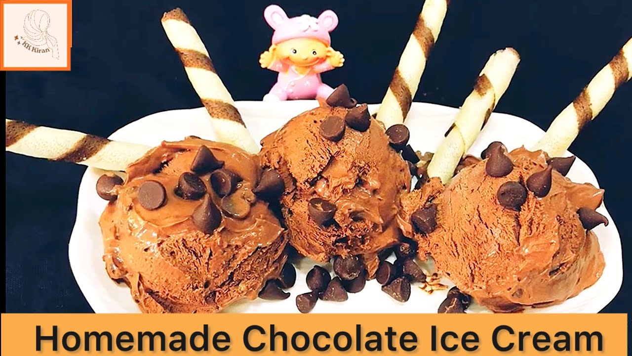 Chocolate Ice Cream Without Machine |3 Ingredients Recipe By KK Kiran ...