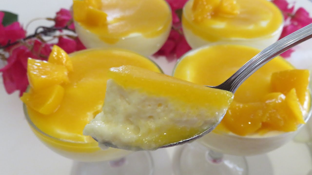 Mousse de Melocotón en Almíbar 😍 Receta Muy Fácil - YouTube
