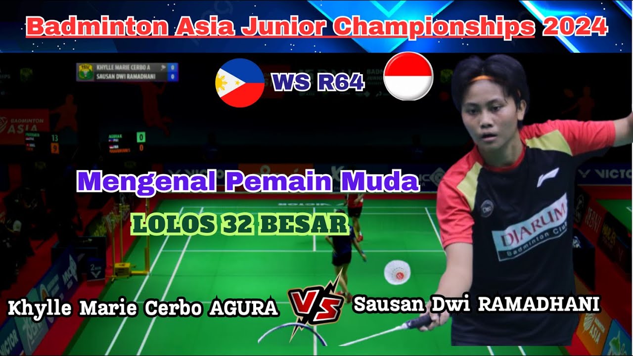 Sausan Dwi RAMADHANI (INA) vs Khylle Marie Cerbo AGURA (PHI) | R64 BAJC 2024 - YouTube