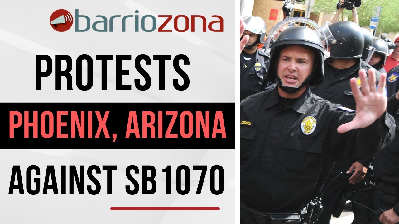 SB 1070 - Police arrest protesters in Phoenix, Arizona for civil ...