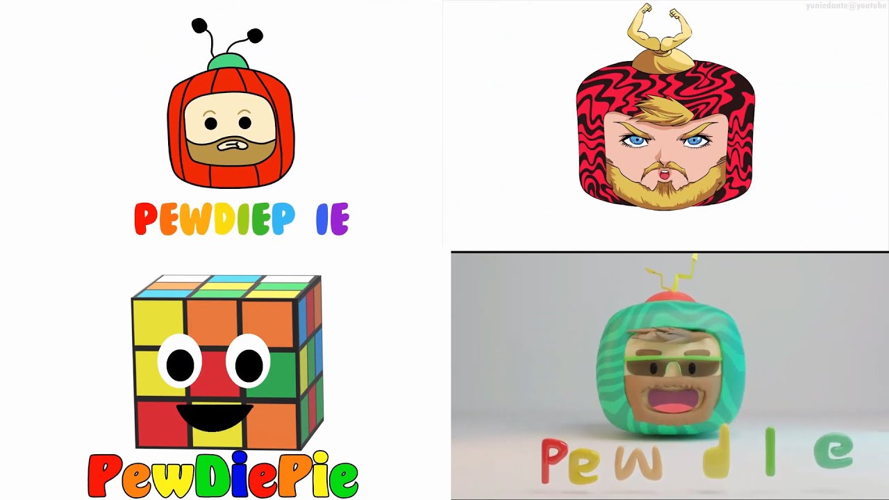 256 Intros Played in The Same Time 【PewDiePie Intro】2023 part 2 - YouTube