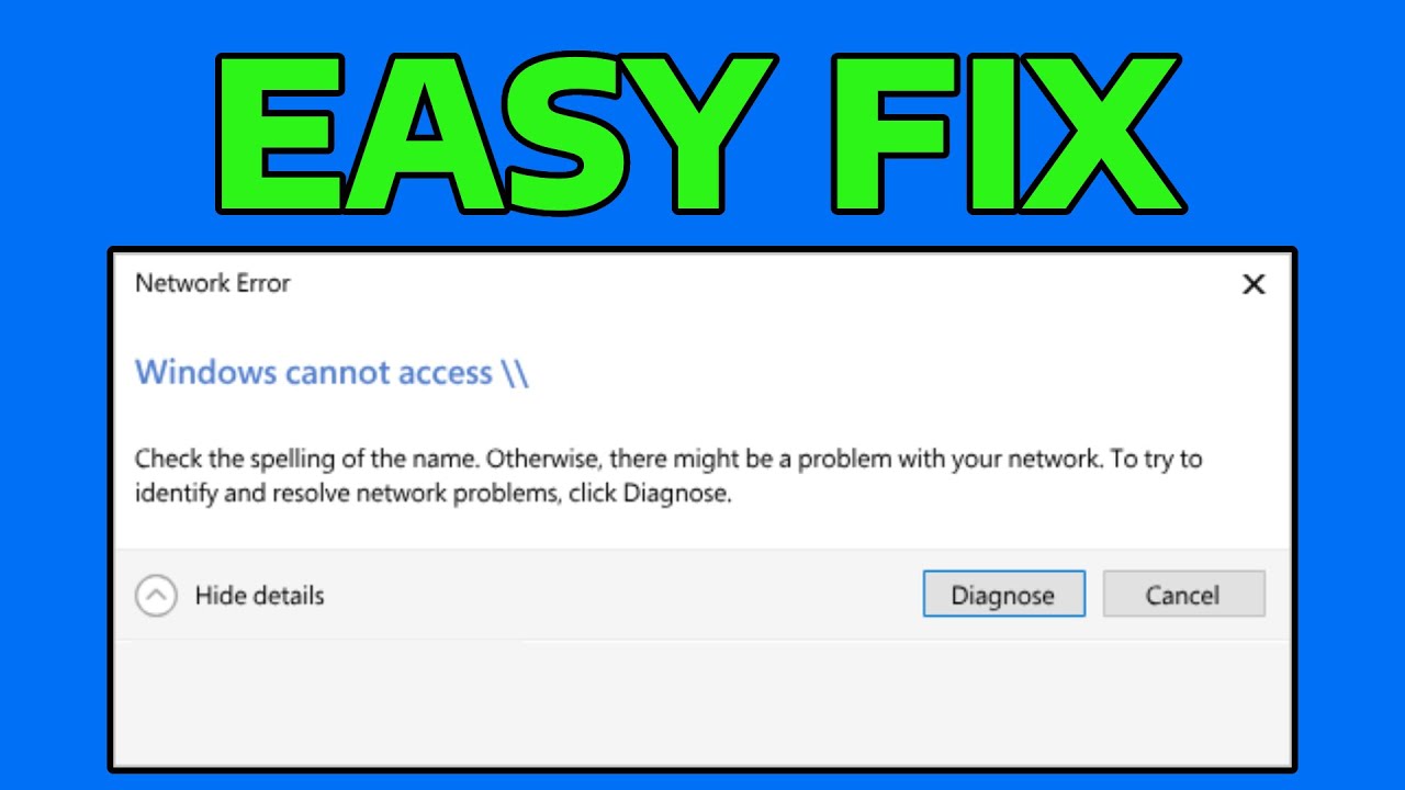 How To Fix Unable to Access Network Shares in Windows - YouTube