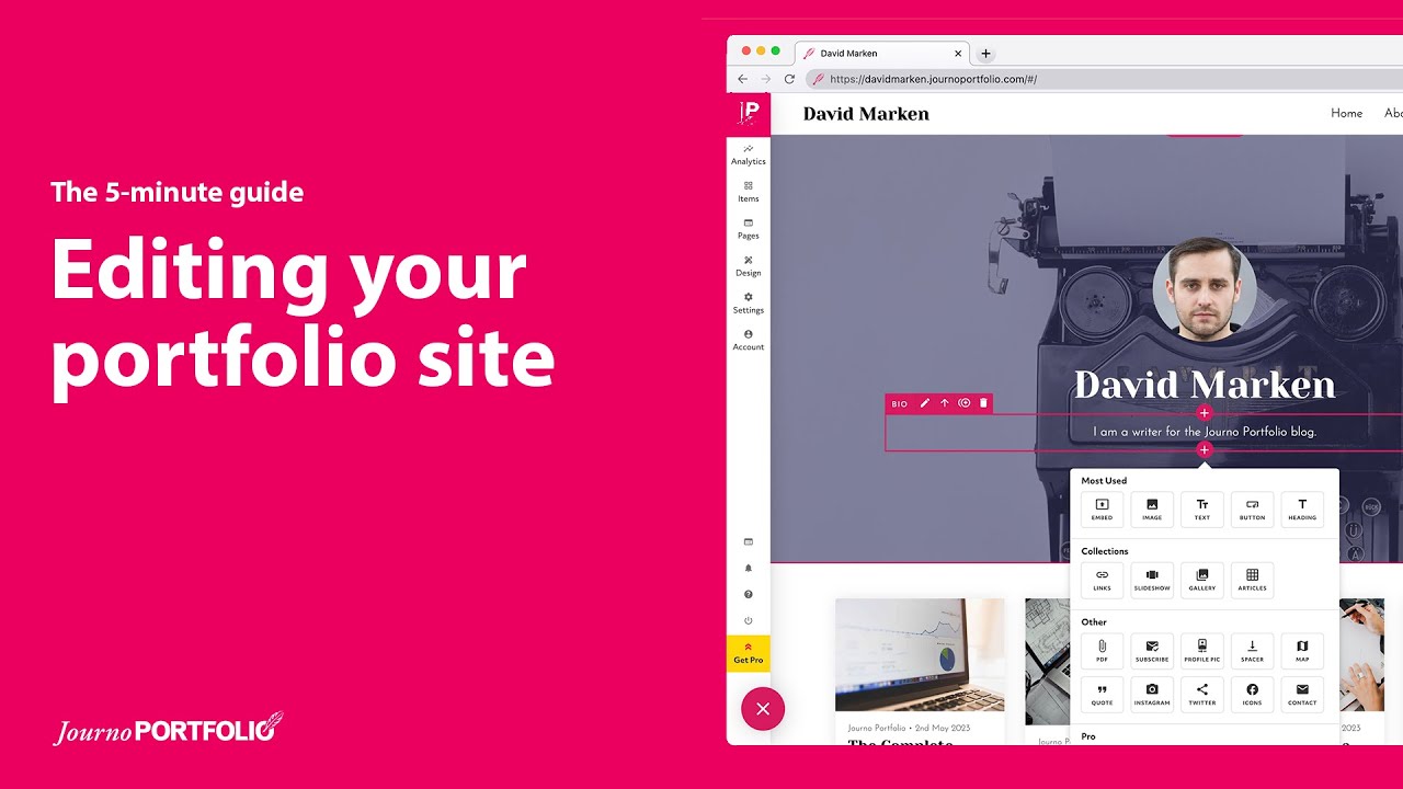 The 5-minute guide to using the Journo Portfolio editor - YouTube