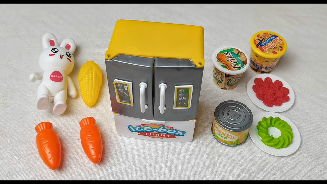 Pink Rabbit Mini Refrigerator Play Set Collection Satisfying with ...