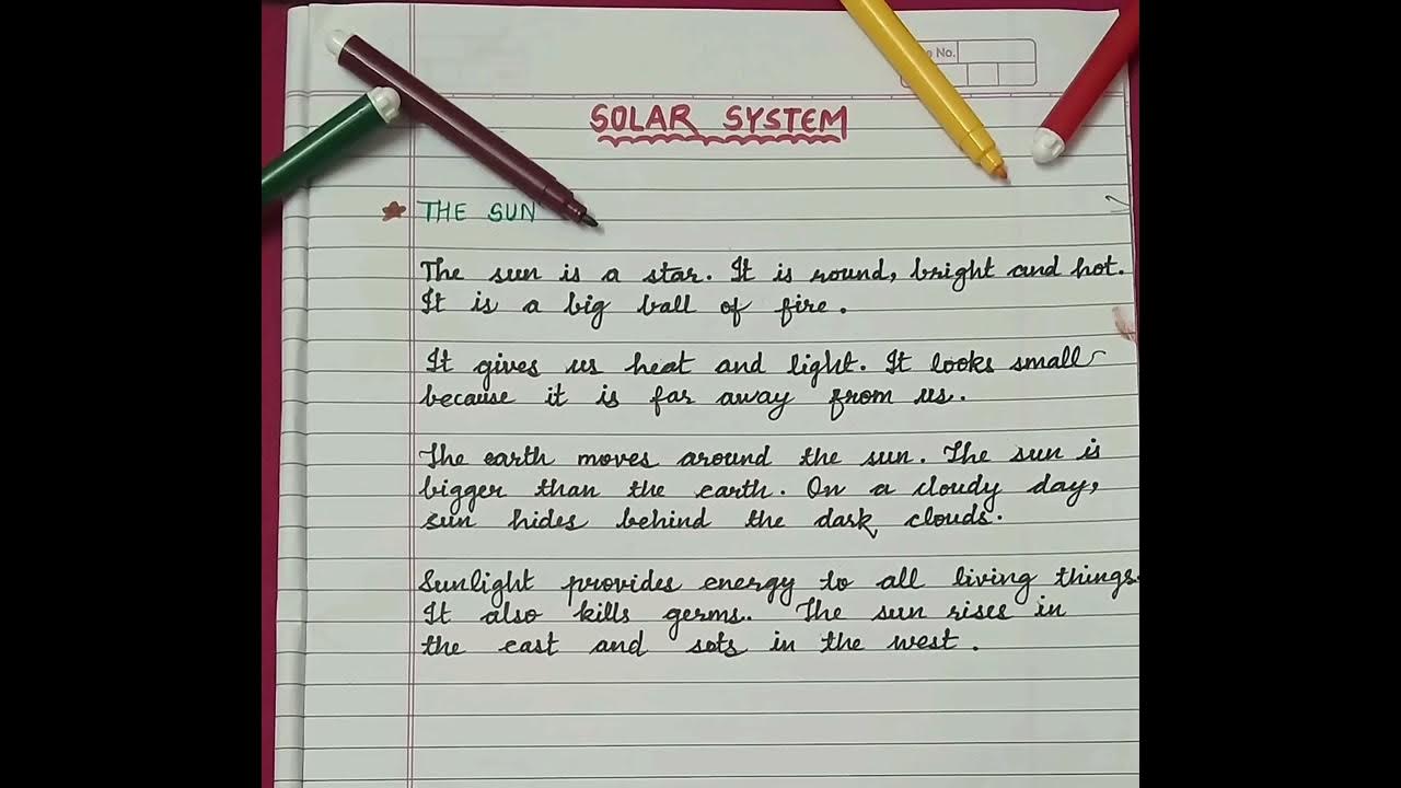 #Handwriting#Solar System# - YouTube