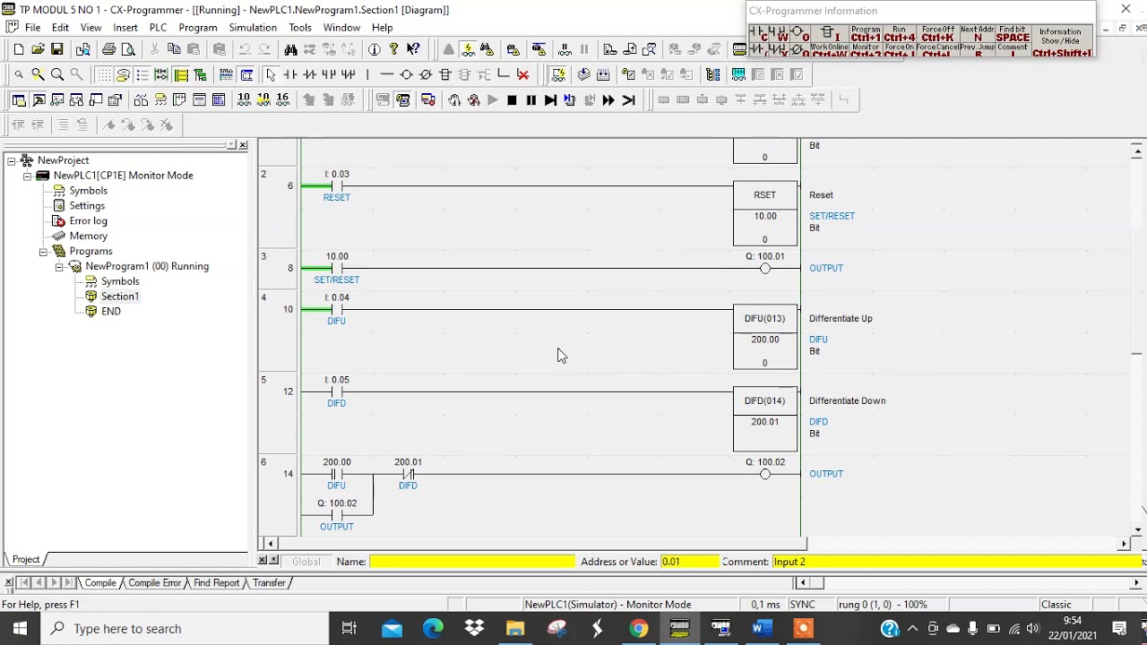 Tugas Pendahuluan Modul 5 Praktikum PLC menggunakan CX-ONE - YouTube