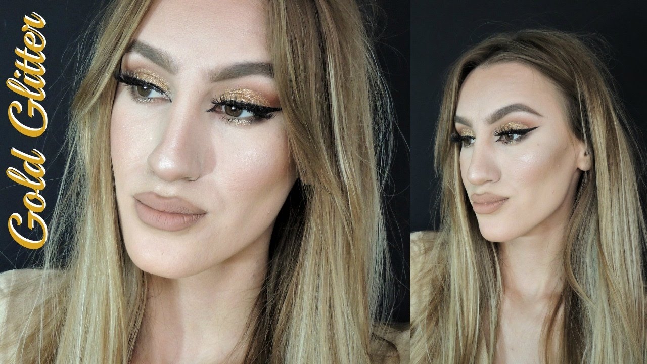 Γιορτινό Μακιγιάζ| Gold Glitter Makeup | Sonia Th - YouTube
