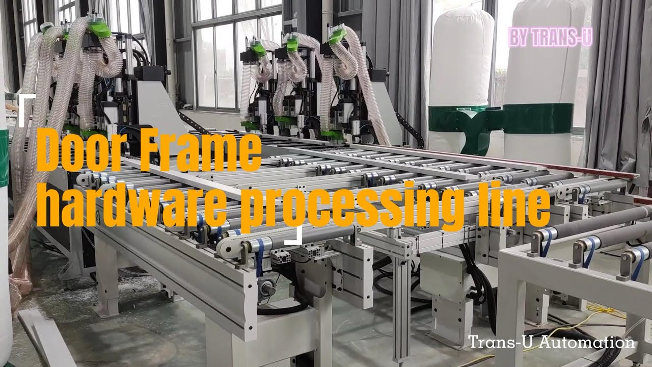 Door frame fixed cutting & hardware processing line #doorframe ...