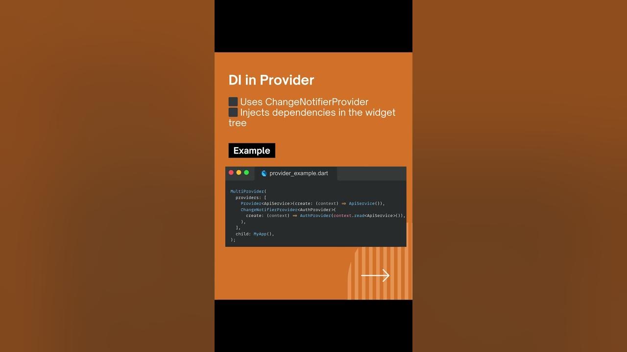 Dependency Injection in Flutter #devcode - YouTube