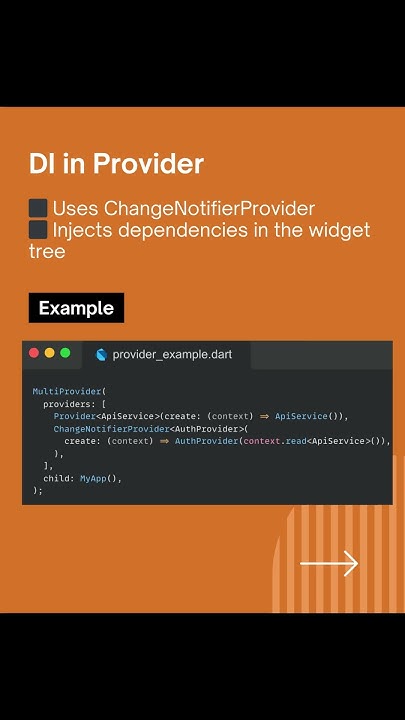 Dependency Injection in Flutter #devcode - YouTube