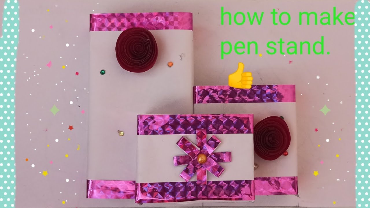 How to make pen stand in easy way. - YouTube