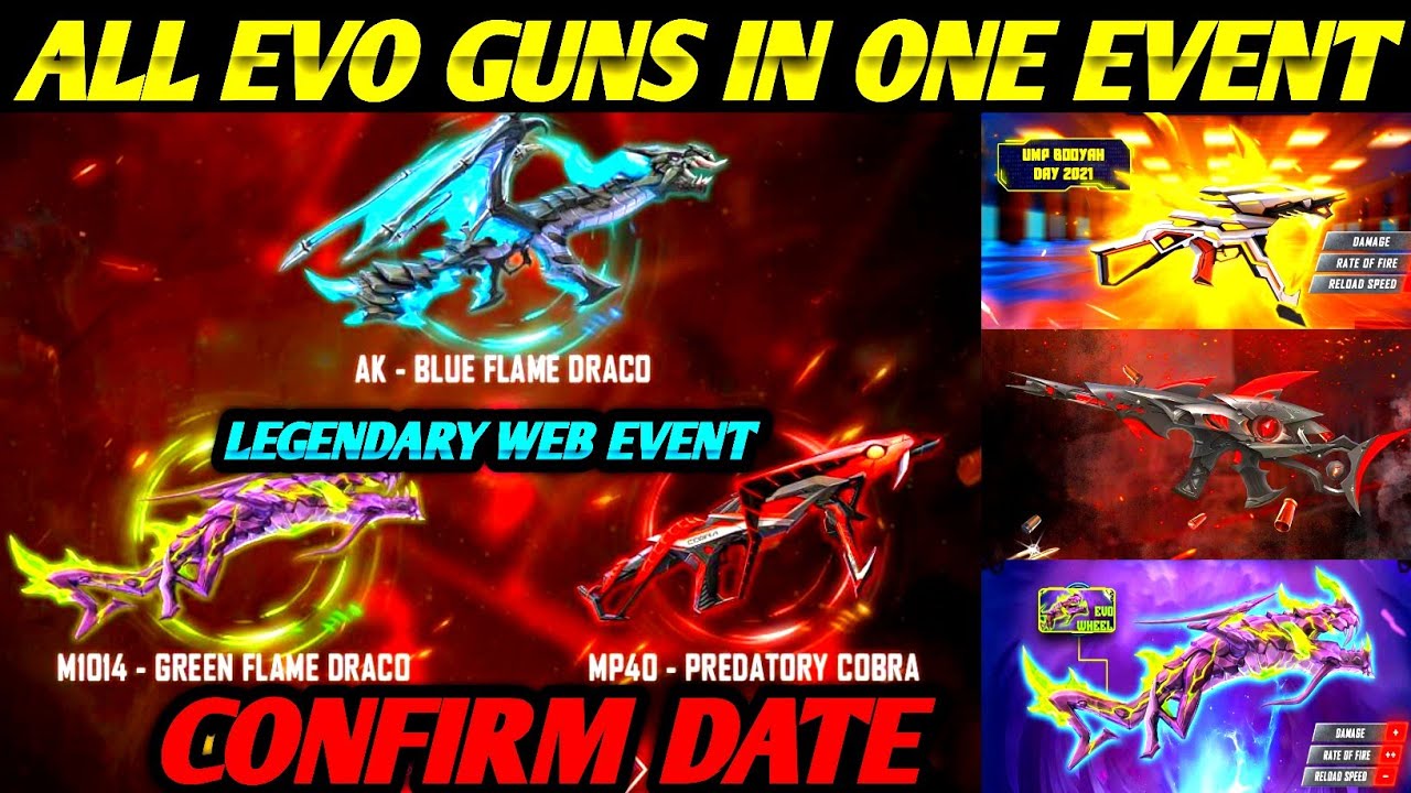 Omg 😮 All evo Guns in one event || Evo guns return confirm date || Free ...