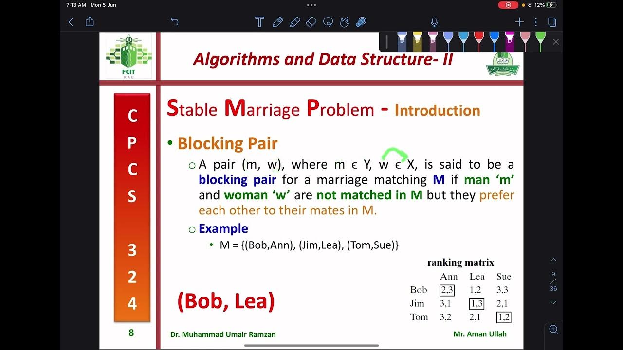Stable marriage algorithm - YouTube
