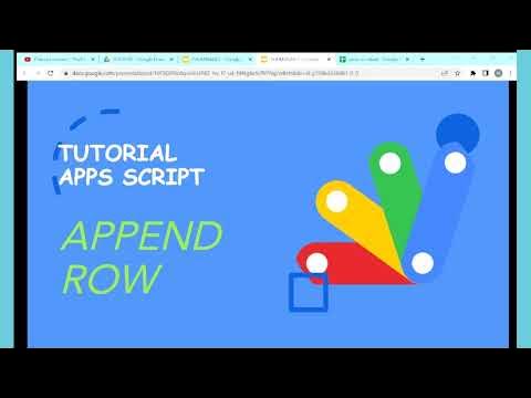 TUTORIAL APPS SCRIPT: APPEND ROW - YouTube