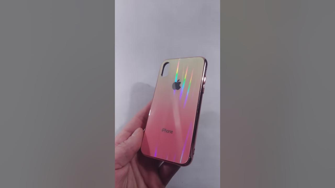Iphone XS X Glass Case Стеклянный кейс на Айфон 10 с переливом Градиент ...