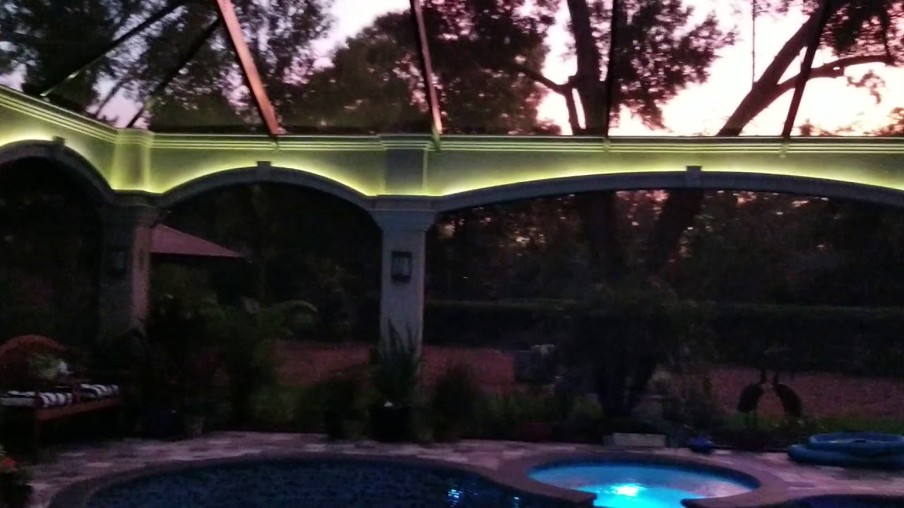 Panoramic View Pool Enclosure with Lights - YouTube