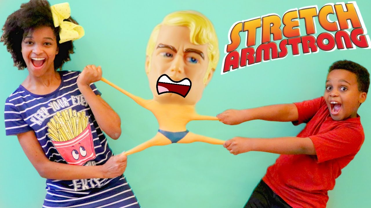 STRETCH ARMSTRONG vs Shasha and Shiloh! - Onyx Kids - YouTube
