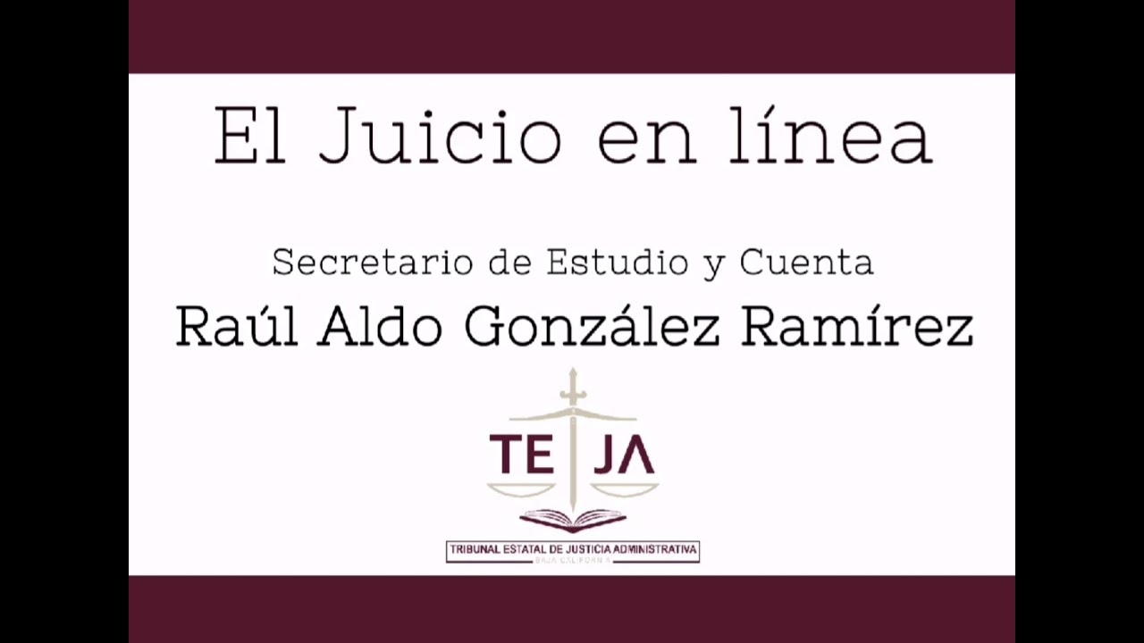 Juicio en línea - Lic. Raúl González Ramírez - YouTube