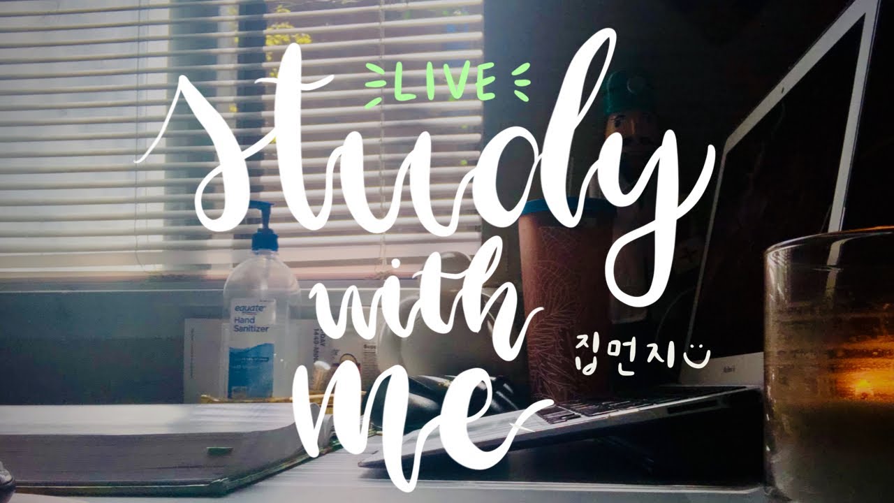 [LIVE] 미국 간호대생 STUDY WITH ME | 같이 공부해요 | 타자소리 | No music, Real time ...