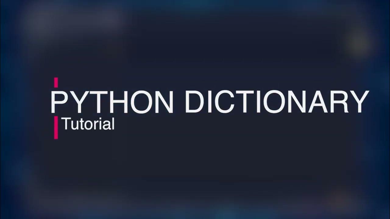 Python In Kananda - Python Dictionary | Microdegree - YouTube