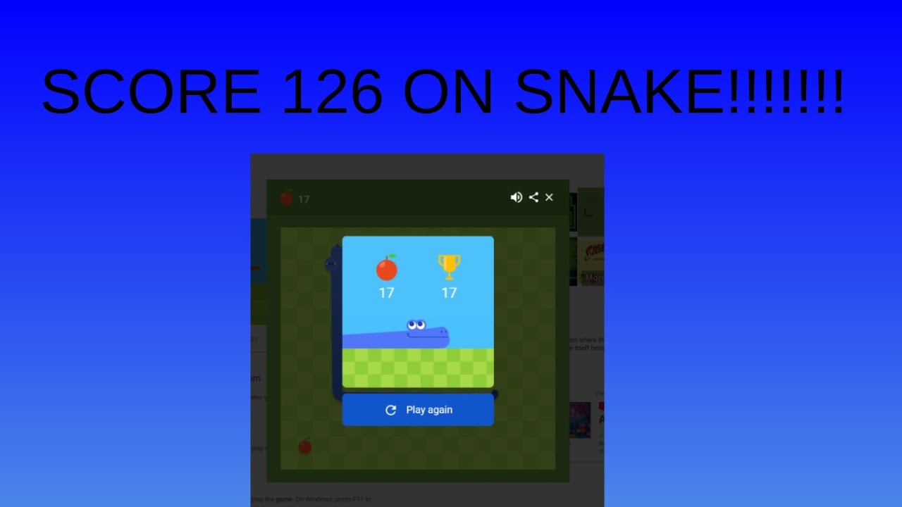 GETTING A SCORE OF 126 ON SNAKE!!!!!!!!!! - YouTube