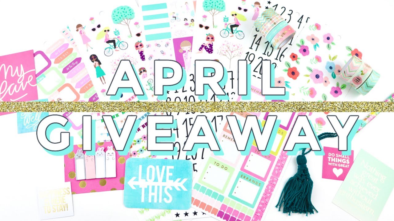 April 2023 Giveaway: Planner Stickers, Washi, and More! - YouTube