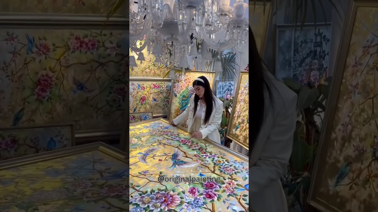 #art of original oil #painting #garden of paradise - #shortvideo #short #artist
