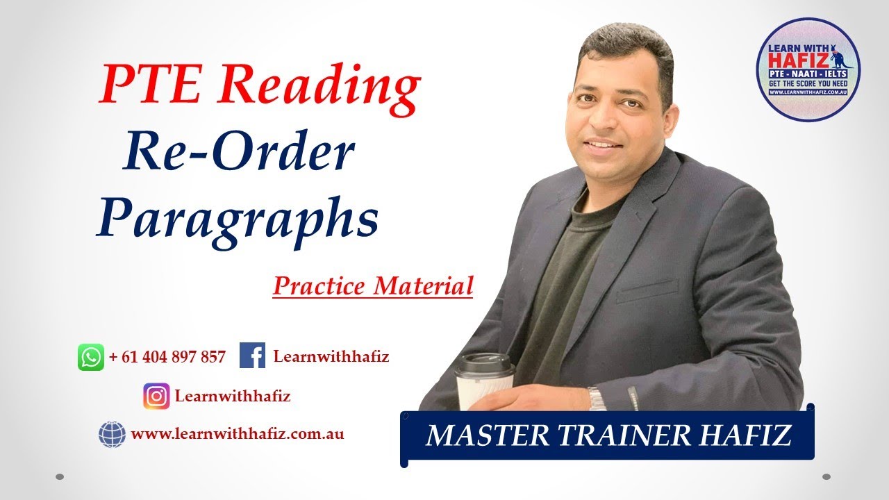 Repeated PTE Reorder Paragraphs [ Practice material ] 2021 - YouTube