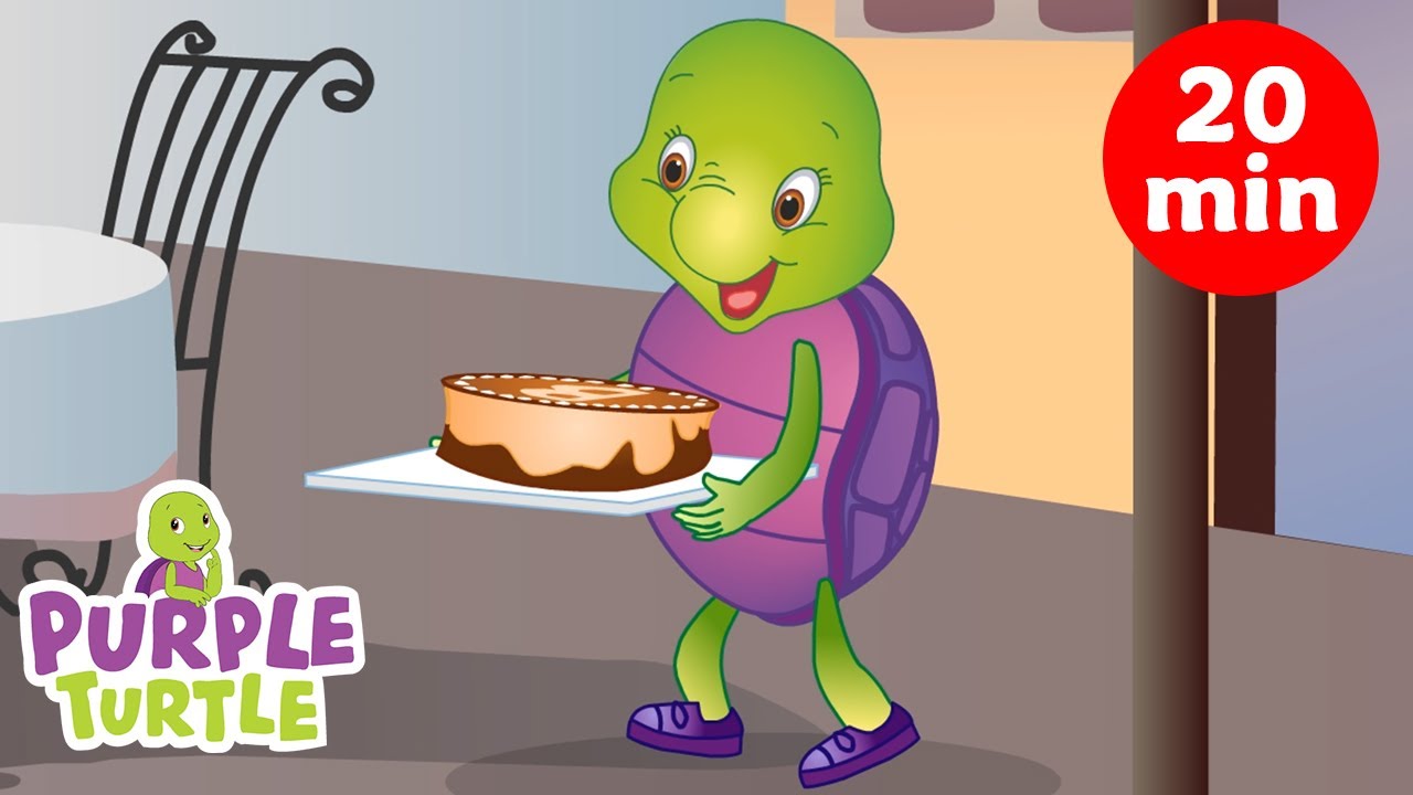 Pat a Cake, Pat a Cake + More songs | Purple Turtle Nursery Rhymes ...