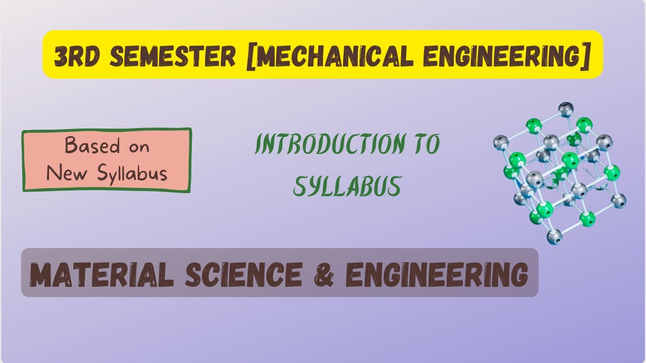 3rd Sem || Material Science & Engg. || Introduction to Syllabus ...