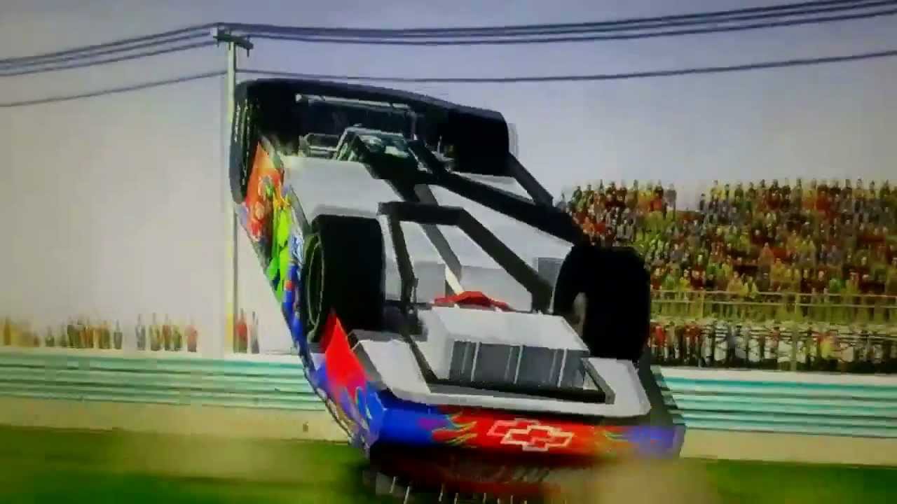 Nascar 08 Crashes!!! - YouTube