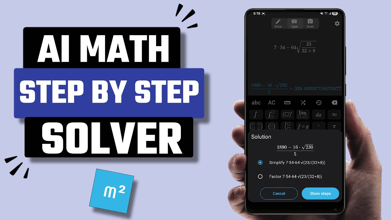 Best Free AI Math Step by Step Solver App for Android - YouTube